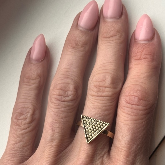 Anna Beck | Jewelry | Anna Beck Gold Triangle Ring | Poshmark
